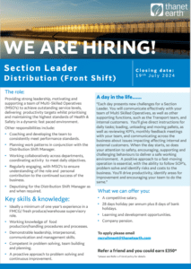 Thanet Earth Current Roles - Thanet Earth
